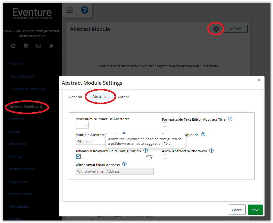 Create A Pulldown Menu Of The Keywords Eventure Helpcenter