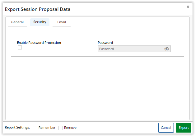 System reports Session proposal module – Eventure Helpcenter