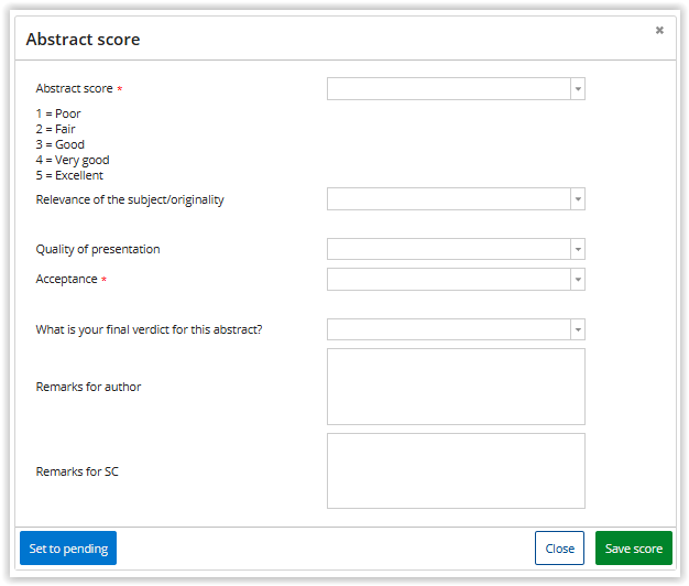 Set up the Abstract Score page – Eventure Helpcenter