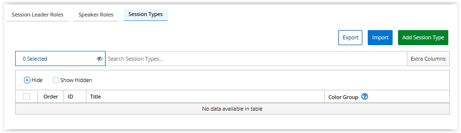 Session types – Eventure Helpcenter