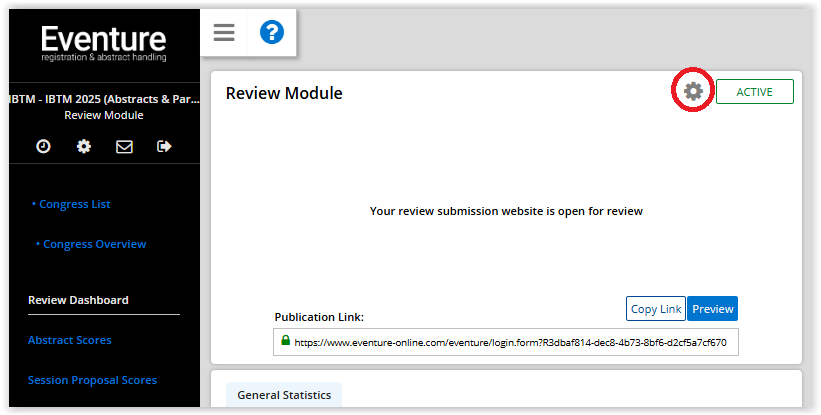 Review module settings – Eventure Helpcenter