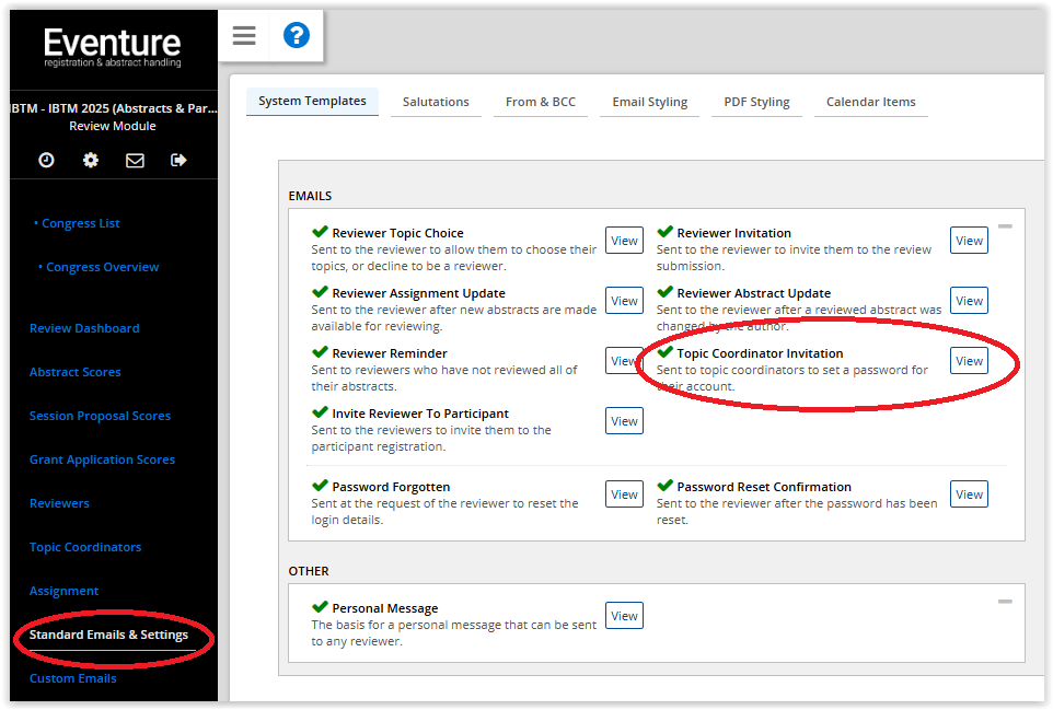 Topic coordinators – Eventure Helpcenter