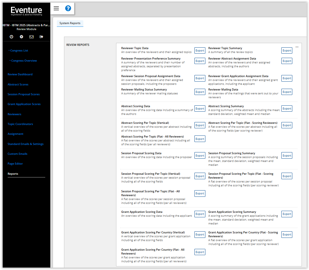 View and download Reviewer abstract scores – Eventure Helpcenter