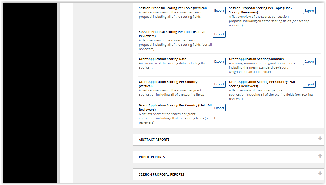System reports Review module – Eventure Helpcenter