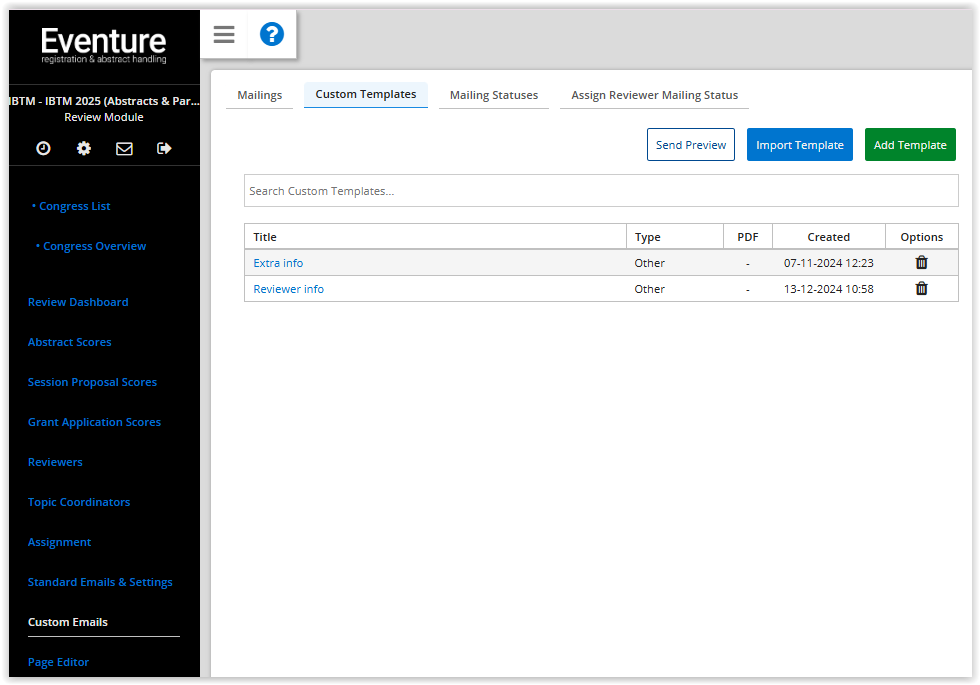 Step 3: Create reviewer letters - custom emails – Eventure Helpcenter