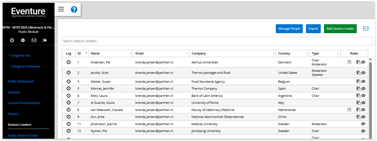Session leaders – Eventure Helpcenter