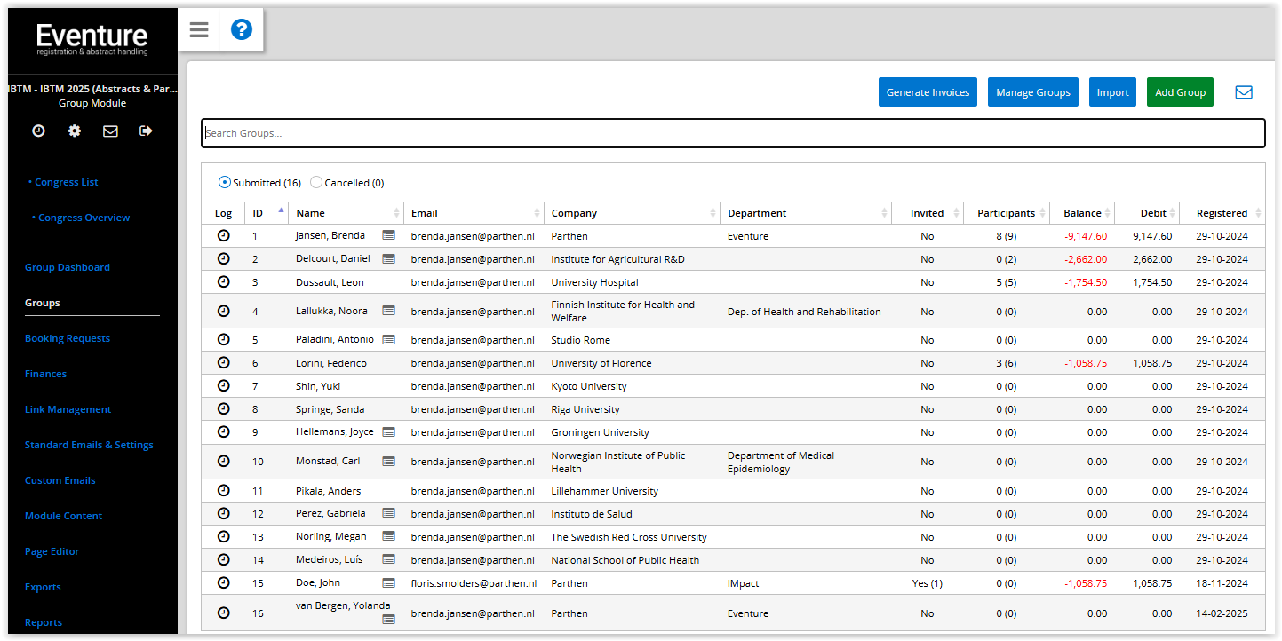 Edit an online group (online group module) – Eventure Helpcenter
