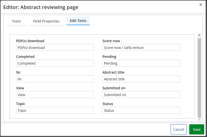 Modify the Abstract Overview Page – Eventure Helpcenter